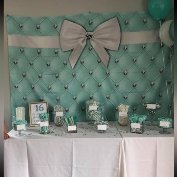 Party Supplies | 5x7 Backdrop White Bow Diamonds | Poshmark
